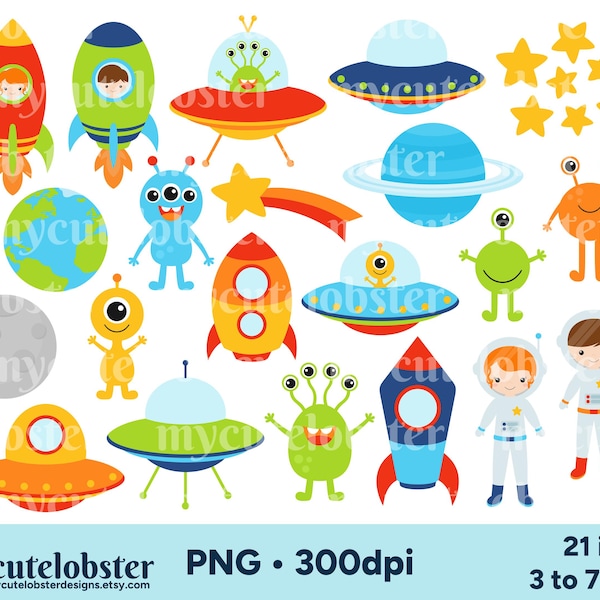 Outer Space Clipart - Etsy