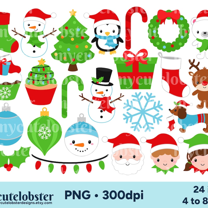 Christmas Clip Art - Etsy