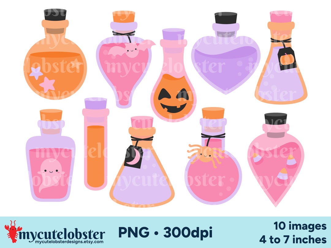 Fun Halloween Potions Clipart - Halloween Clip Art, Potion Clipart ...