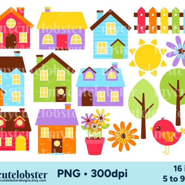 House Clip Art - Etsy
