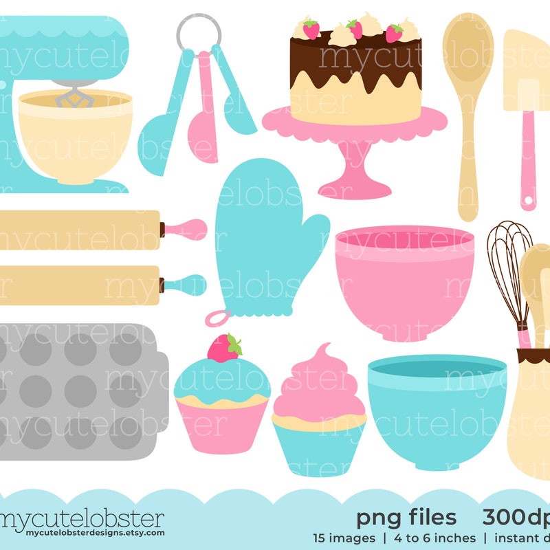 Baking Clipart - Etsy