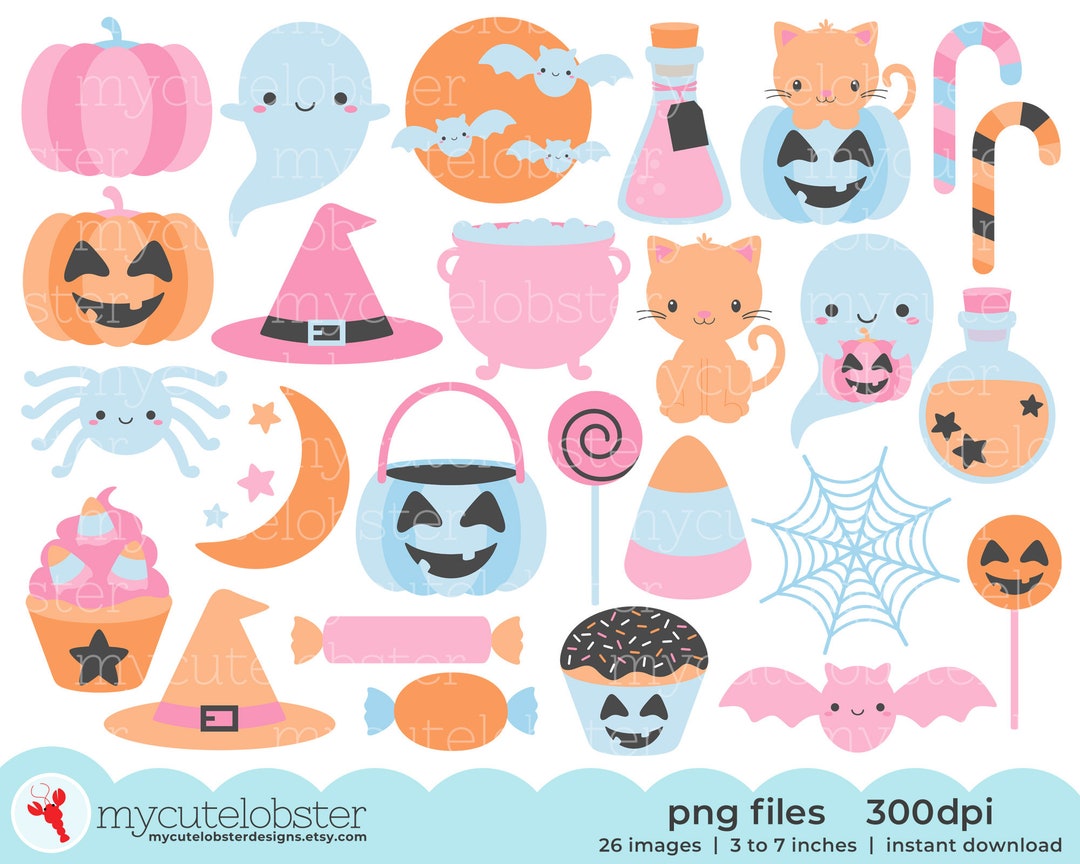 Pastel Halloween Clipart Halloween Clip Art, Pastel Clipart, Potions ...