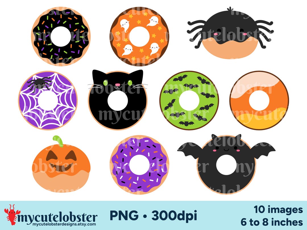 Halloween Donuts Clipart - Fun Donuts, Cute Donuts, Halloween Clip Art ...