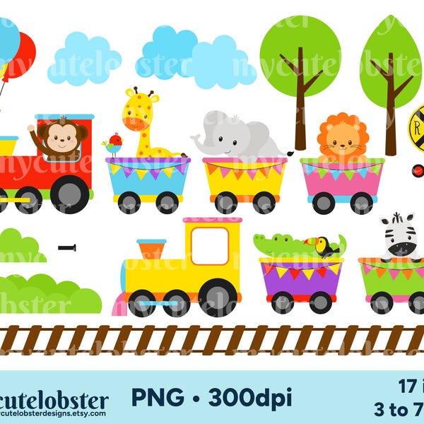 Train Clipart - Etsy