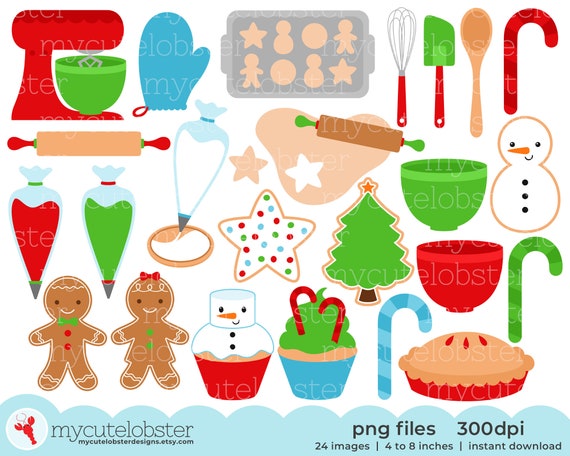 Baking Christmas Cookies Clipart