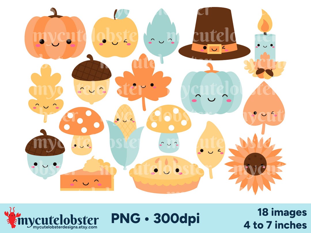 Fun Cute Thanksgiving Clipart - Fall Clipart, Cute Thanksgiving, Autumn ...