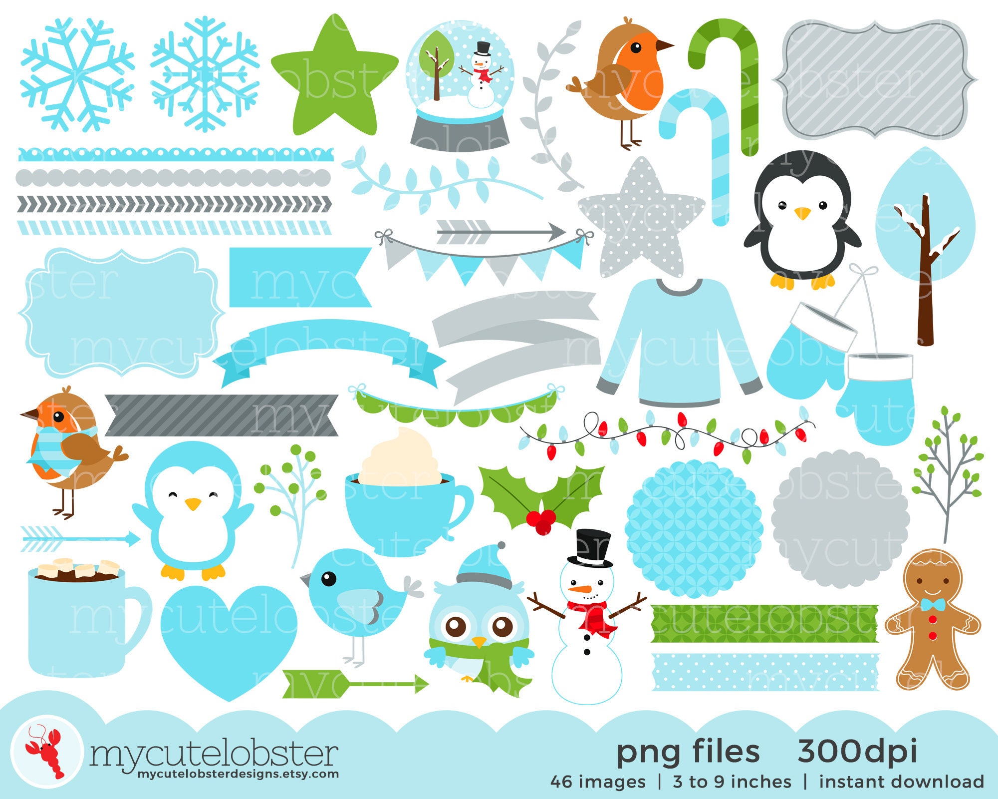 Winter Wonderland Clip Art Borders