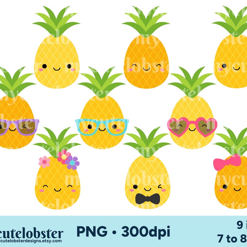 Pineapple Clip Art - Etsy