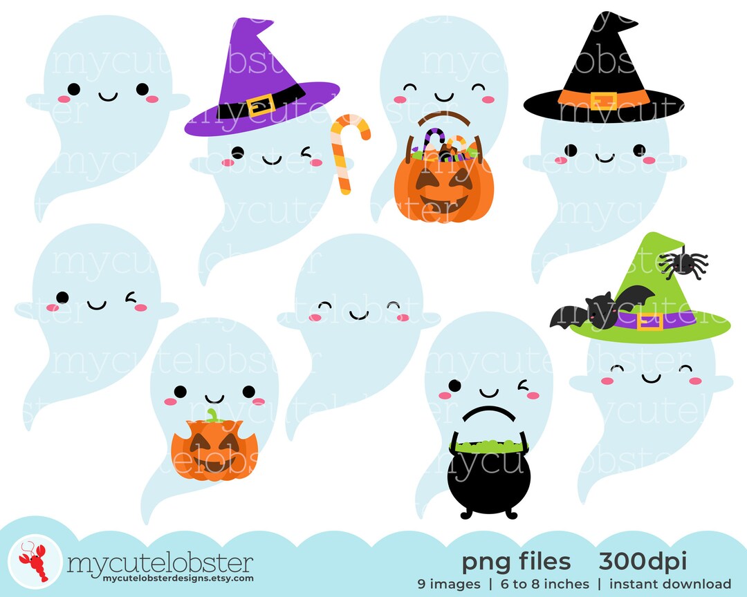 Halloween Ghosts Clipart Halloween Clipart, Cute Ghosts, Ghosts Clipart ...