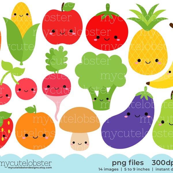Vegetable Clip Art - Etsy