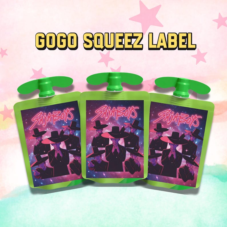 Kpop Demon Hunters Saja Boys Juice Label: Capri Sun & Gogo Squeez ...