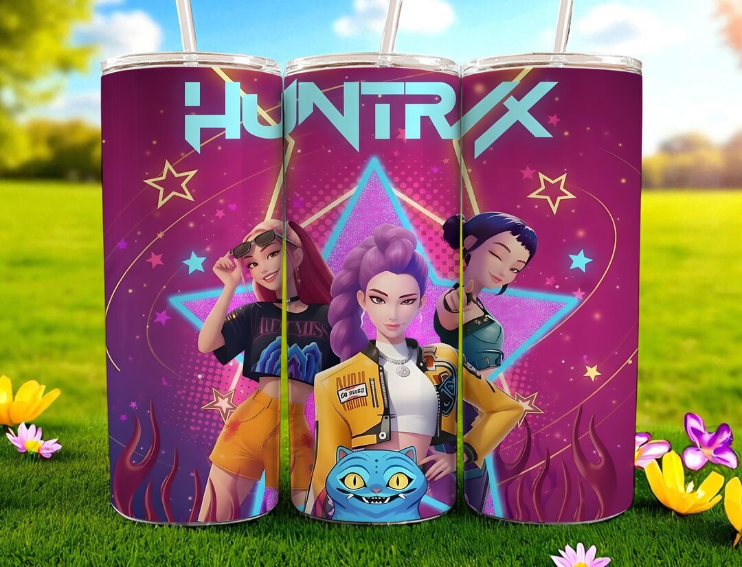 Huntrix Kpop Demon Hunters Tumbler Wrap: 20oz Sublimation Design ...