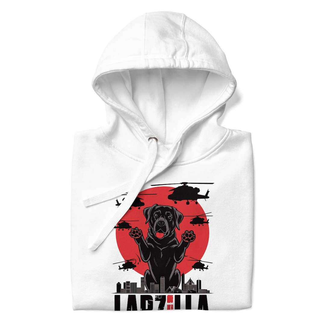 Labzilla Hoodie | Funny Labrador Lover Hoodie | Giant Dog Sweatshirt ...