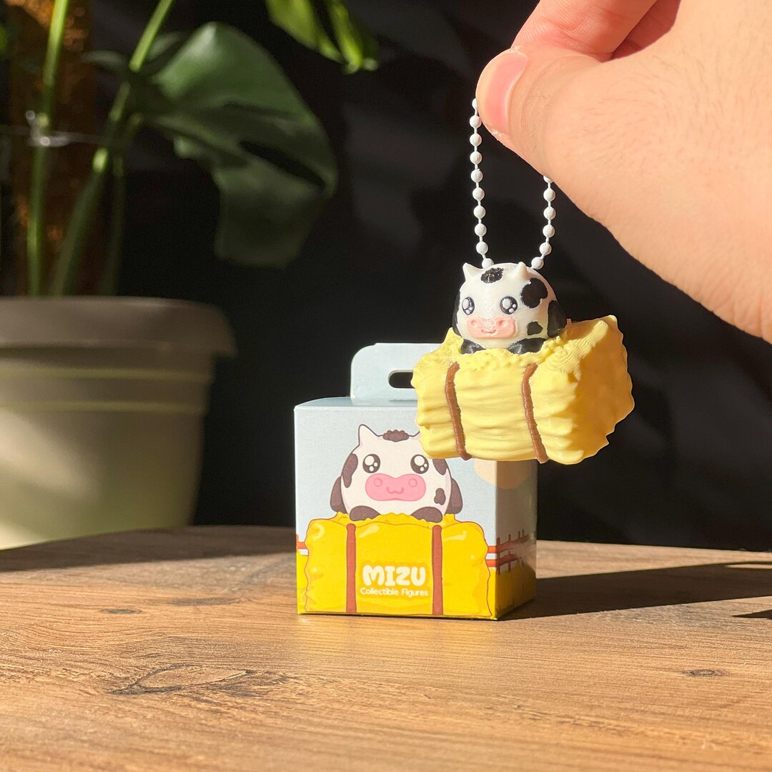 Mizu the Cow – Kawaii Desk Buddy, Cute Designer Figurine From the Farm ...