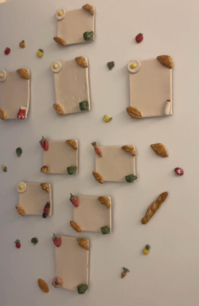 Large Handmade Customizable Ceramic Fridge Magnet With Magnetic Pen ...