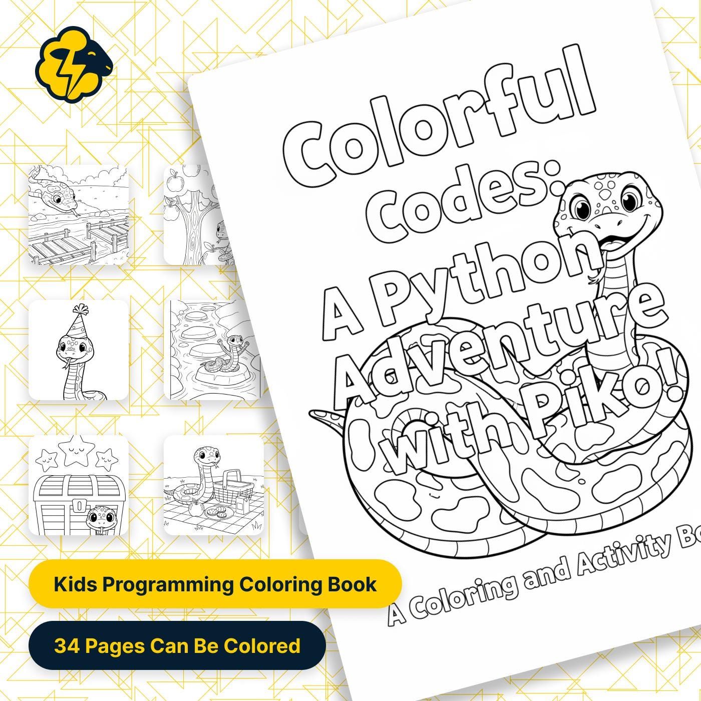 Python Coding Coloring Book for Kids: STEM Activity, Learn to Code (PDF ...