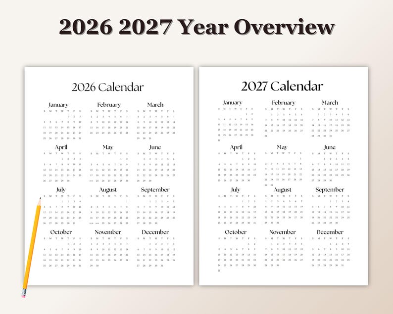 Canva Editable Calendar Printable 2026 2027 Instant Download Editable ...