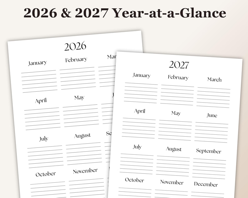 Canva Editable Calendar Printable 2026 2027 Instant Download Editable ...
