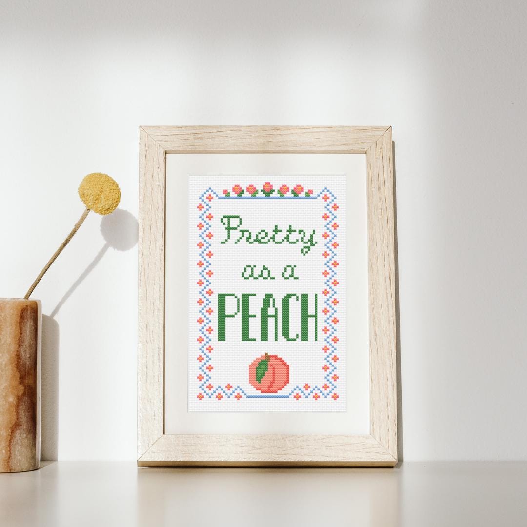 Cross Stitch Georgia Peaches Sampler - Pretty as A Peach - PDF Pattern ...