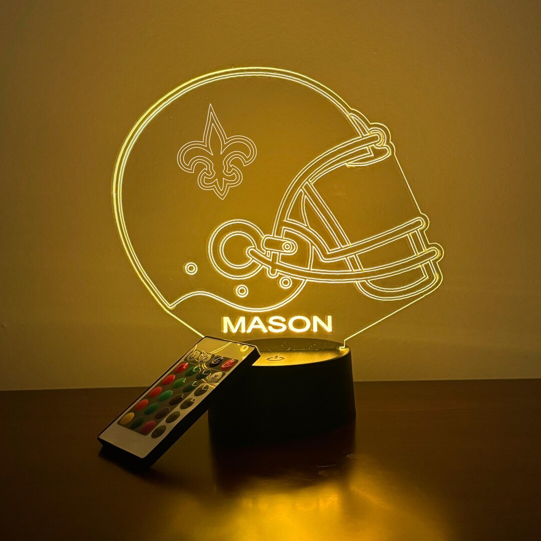 Custom Personalized Football Helmet Night Light Table Desk Lamp Man ...