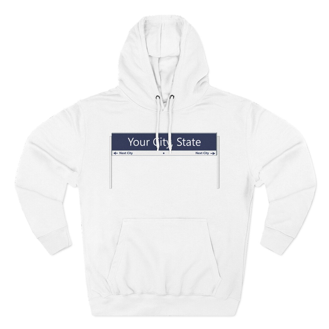 CUSTOM Amtrak-inspired Station Sign Fleece Hoodie (any Station!) - Etsy