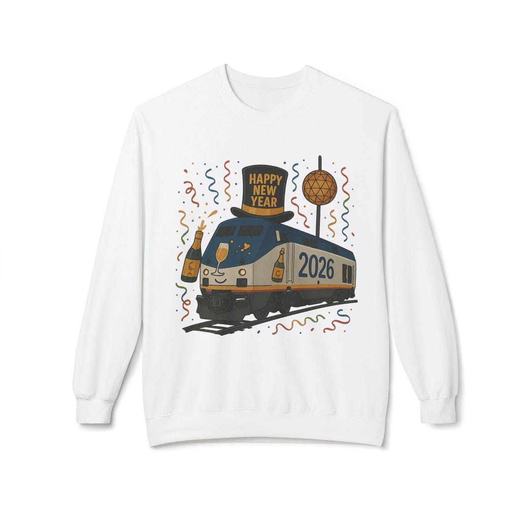Amtrak and Railroad-inspired NEW YEARS Sweatshirt/crewneck - P40 ...