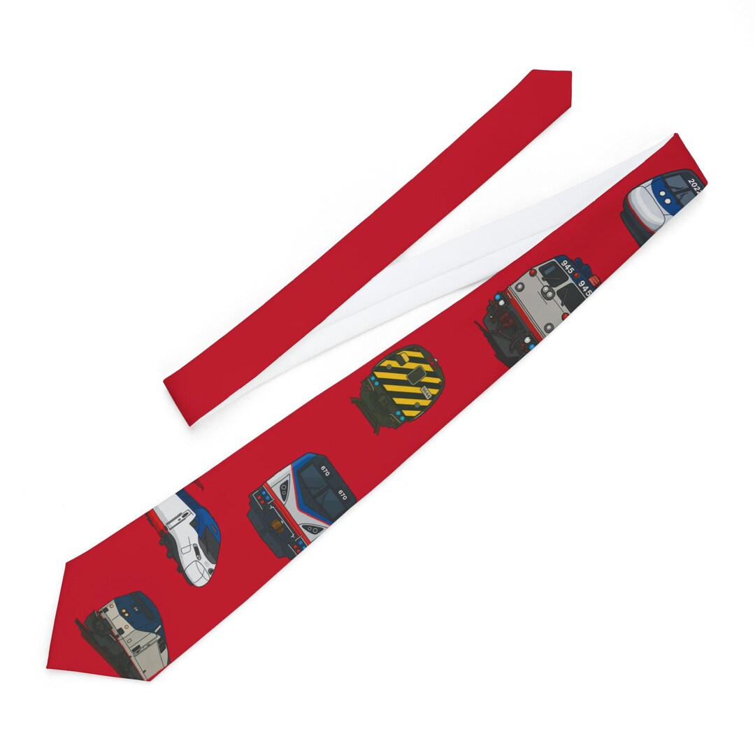 Amtrak-inspired NECKTIE! Great for Holidays - Etsy