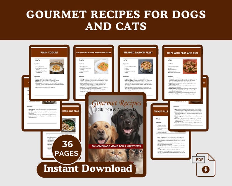 Pet Recipe Book: Healthy Homemade Dog & Cat Food (digital) - Etsy