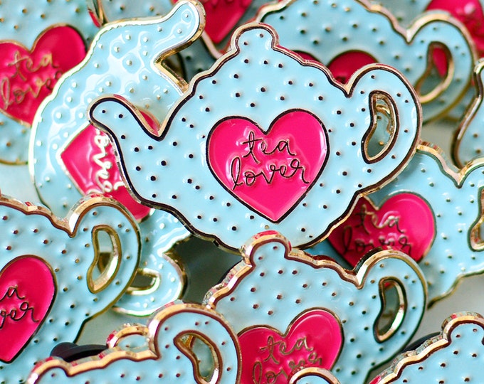 Tea Enamel Pin Tea Pin Pingame Teapot Jewellery Pin - Etsy UK