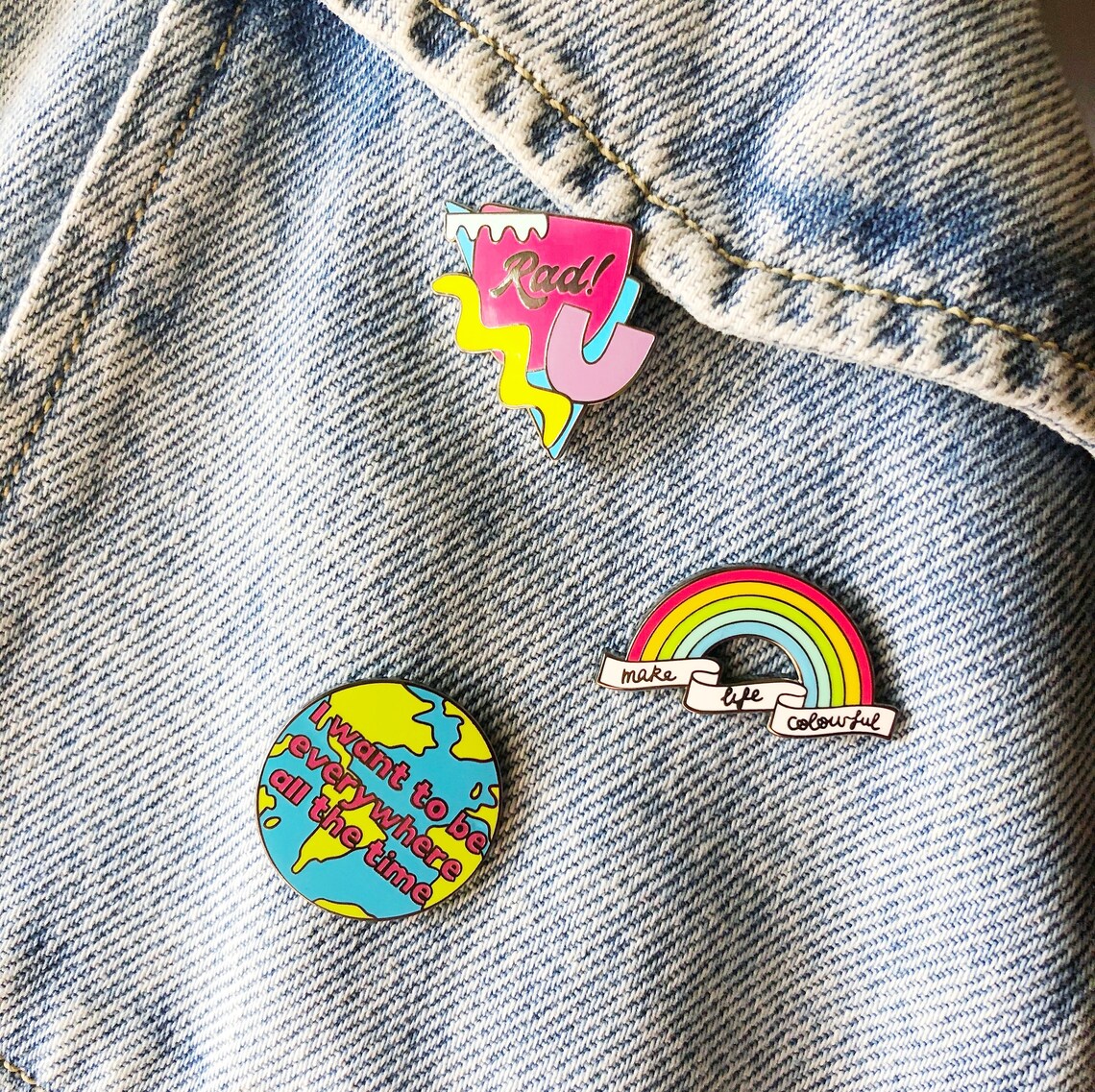 Geometric 80s Enamel Pin | Etsy