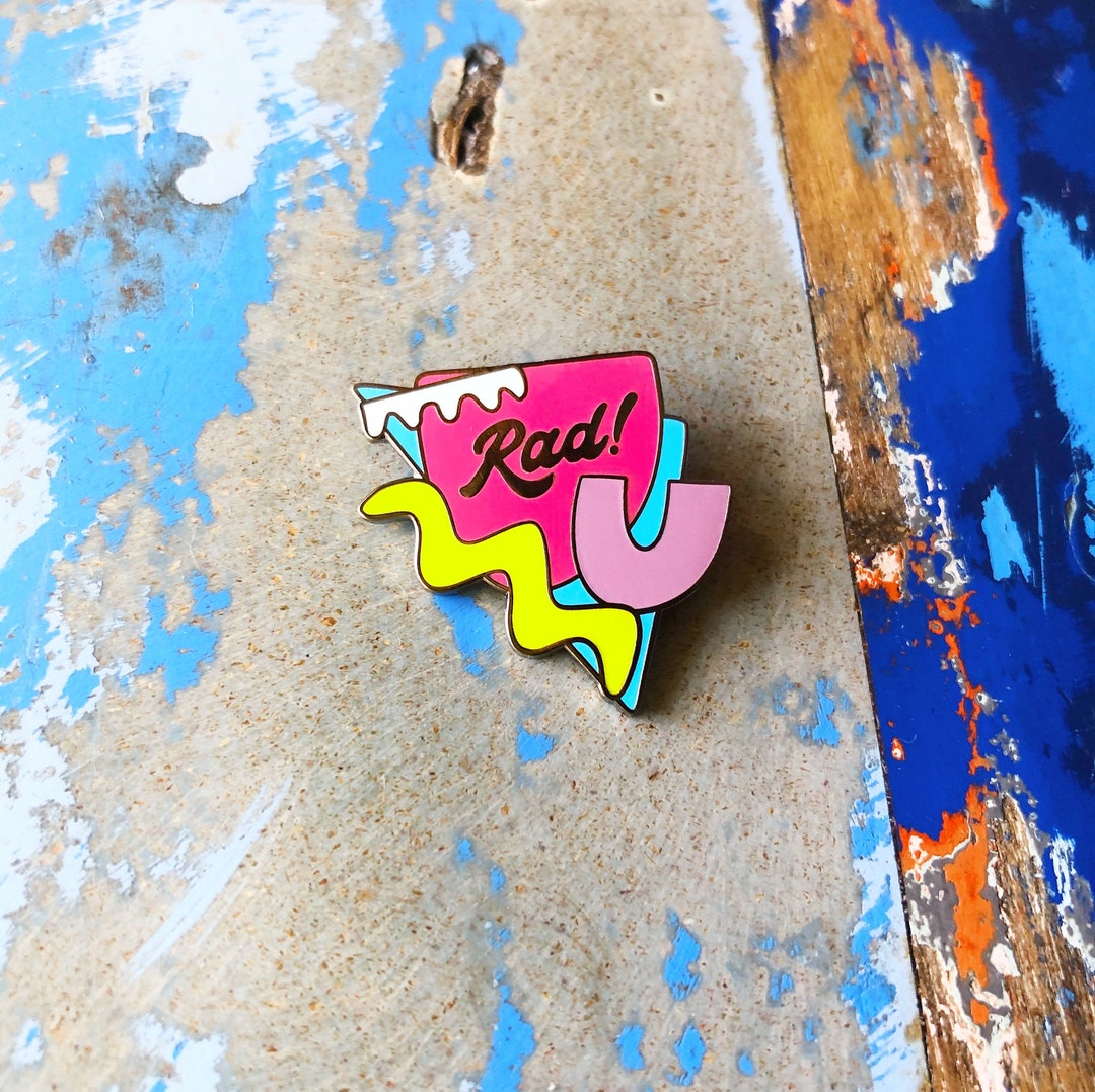 Geometric 80s Enamel Pin - Etsy