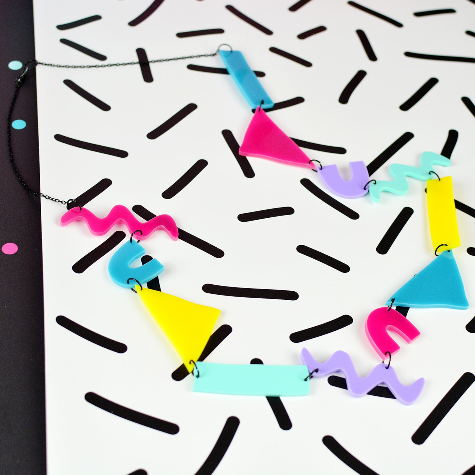 Statement 80s Inspired Chain Necklace - Etsy