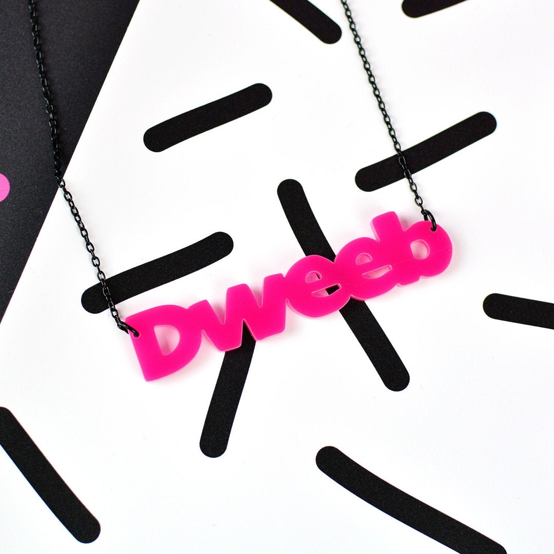 Dweeb 80s Slang Word Necklace - Etsy