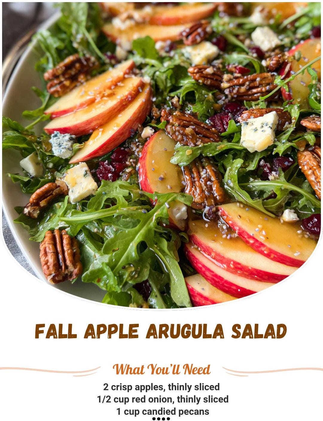 Fall Apple Arugula Salad Recipe PDF: Printable Fresh Autumn Salad ...