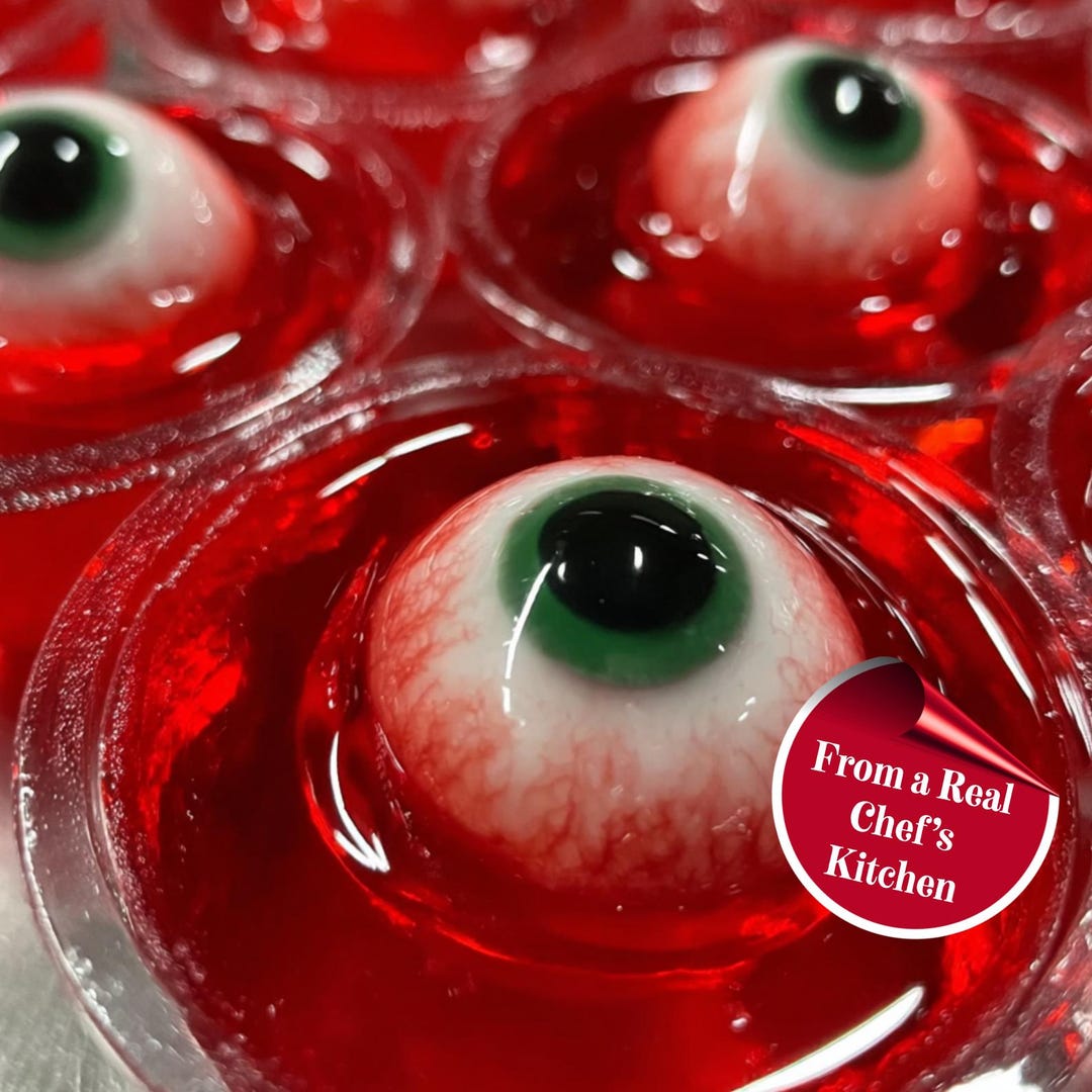 Halloween Eyeball Jello Shots Recipe, Creepy Party Treat (PDF Download ...