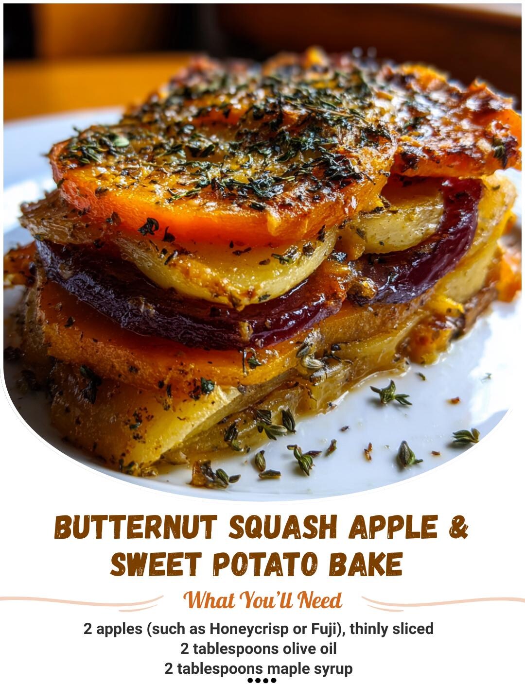 Butternut Squash Apple & Sweet Potato Bake Recipe PDF: Printable Fall ...