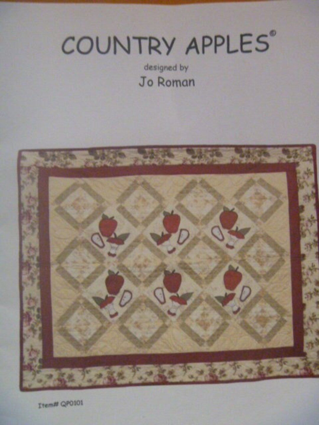 Country Apples Quilt Pattern ~ Paper Pattern - Etsy