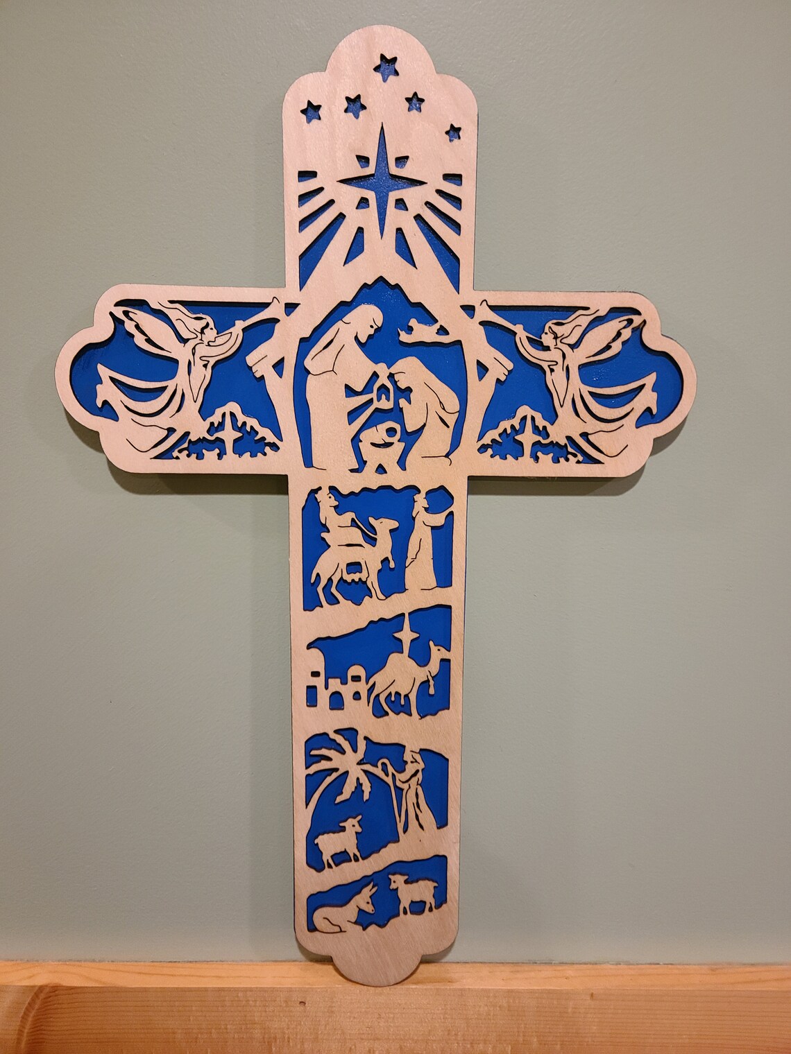 Cross Nativity Large - Etsy