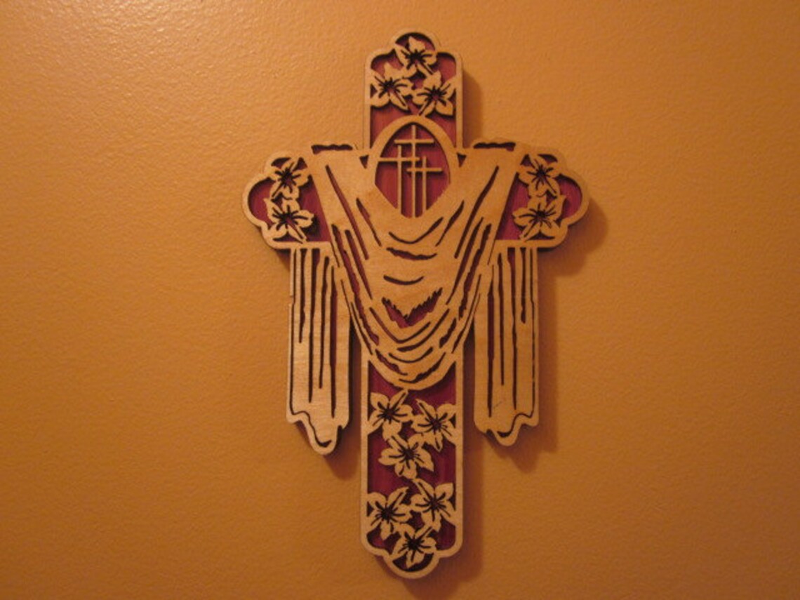 Cross Cloth and Lilies - Etsy