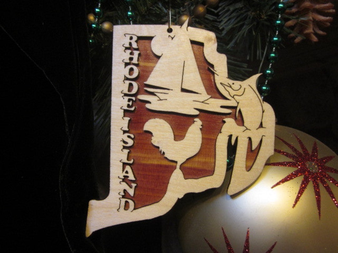 Rhode Island Ornament - Etsy