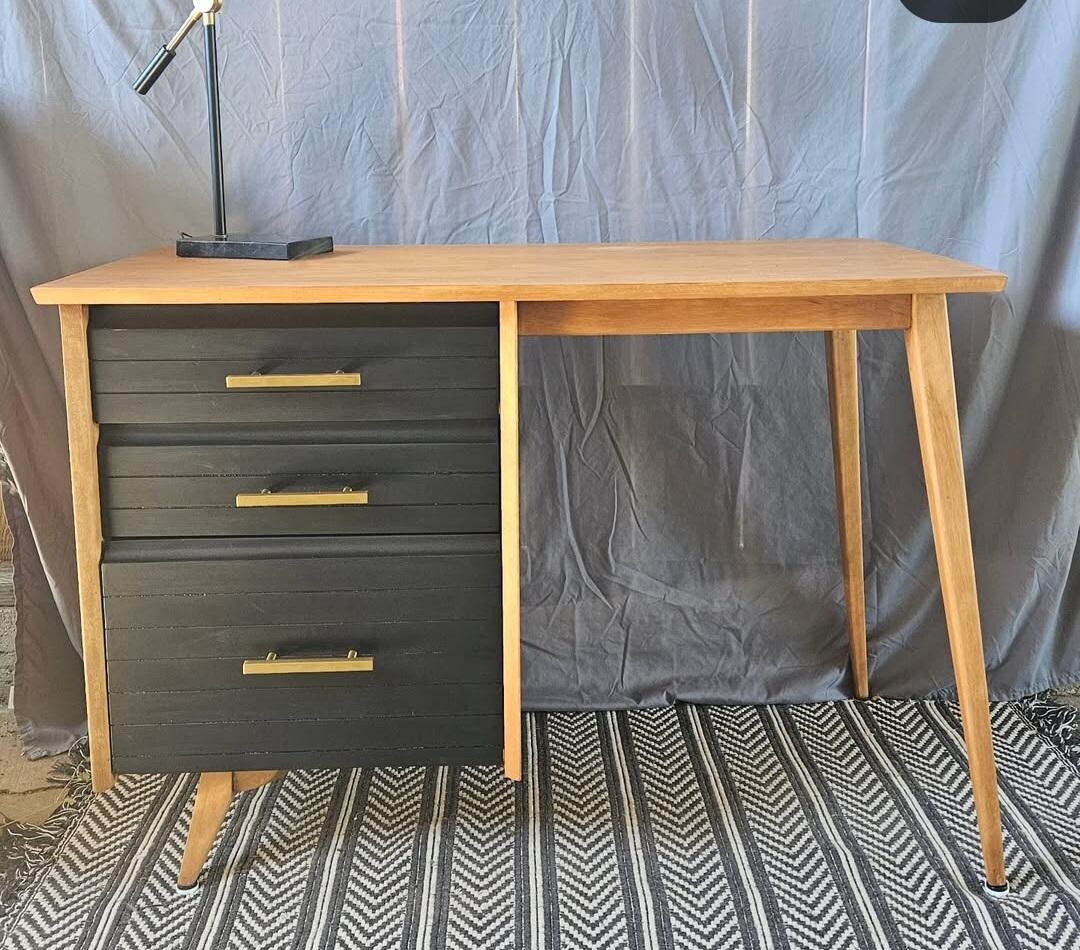 SOLD Refinished Mcm Desk - Etsy