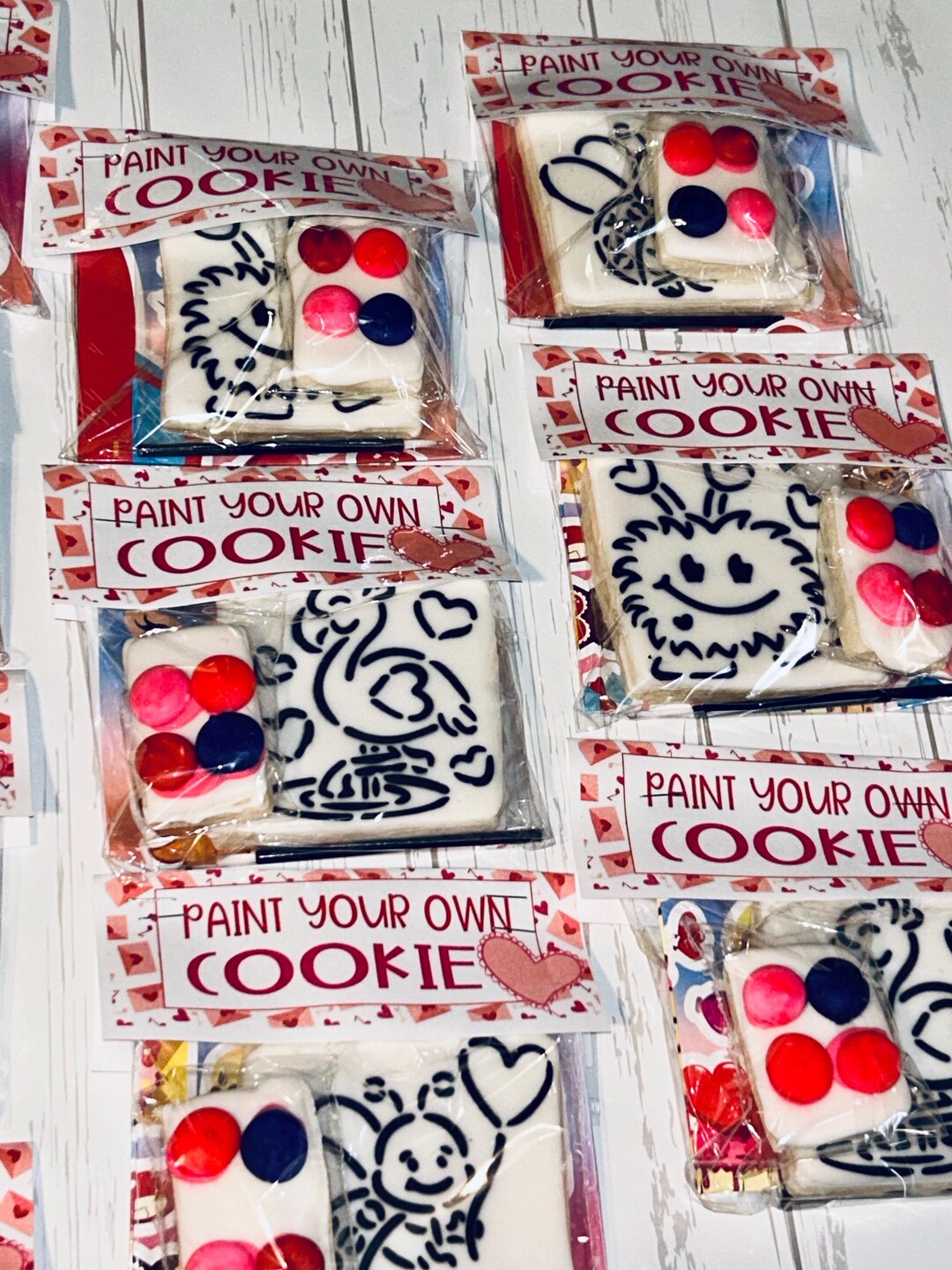 PYO Valentines Day Sugar Cookies With Extra Sticker Sheet - Etsy
