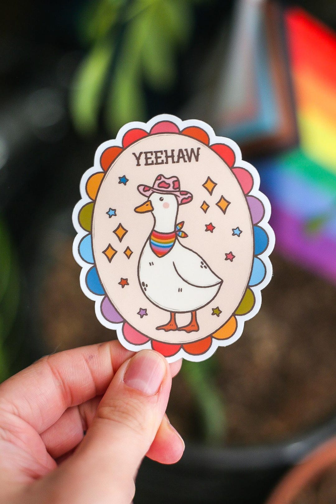 Yeehaw Duck Sticker - Etsy