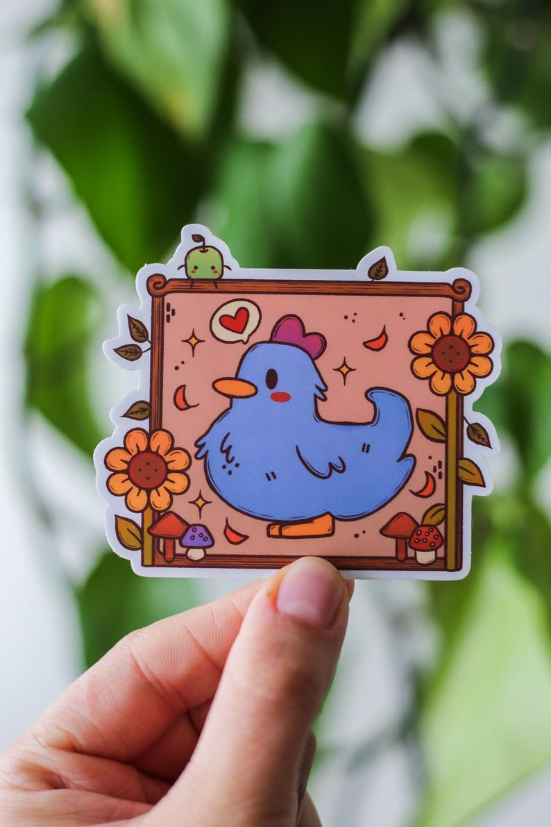 Shane’s Blue Chicken - Stardew Valley Sticker - Etsy