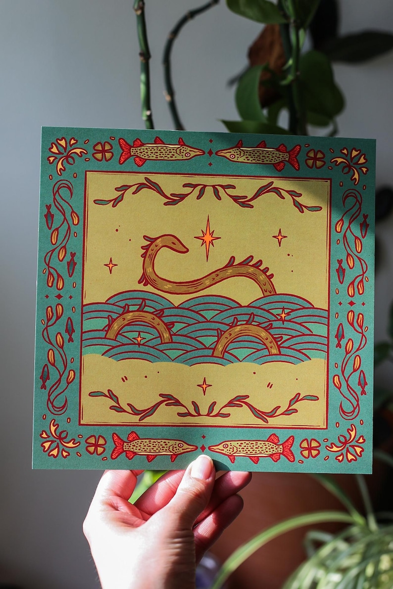 Sea Monster Art Print - Etsy