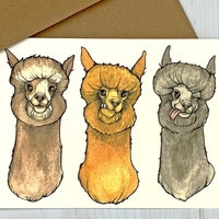 Llama Birthday Card Matchbox/ Cute Alpaca Card Small Tiny Gift Box ...