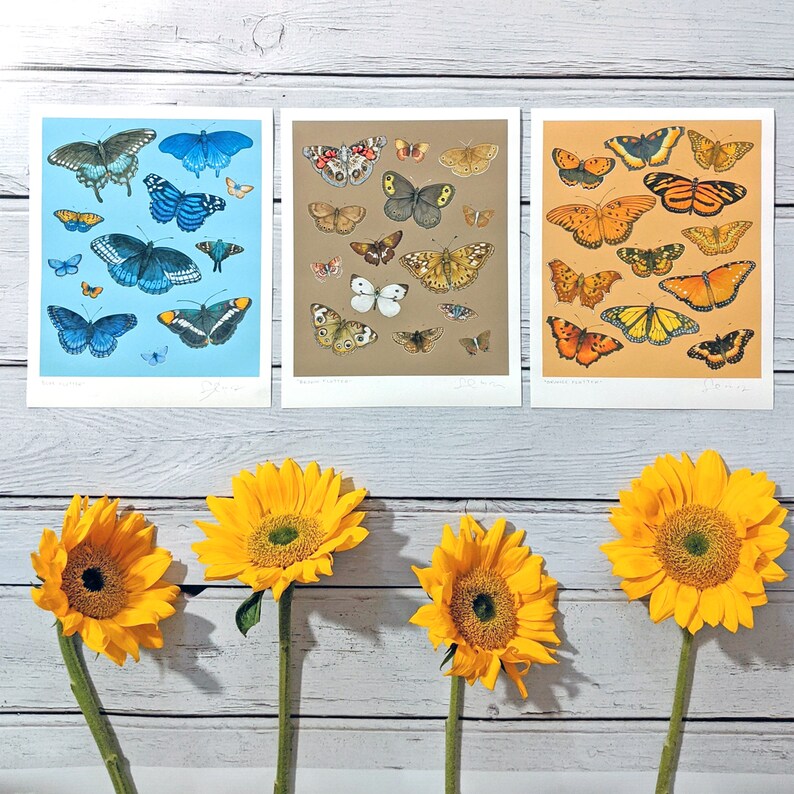 Blue Flutter - 8x10 Archival Print - Etsy