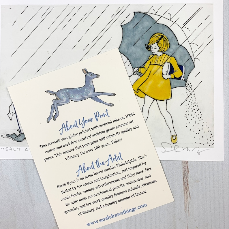 Salt Girl - Mini Archival Print - Etsy