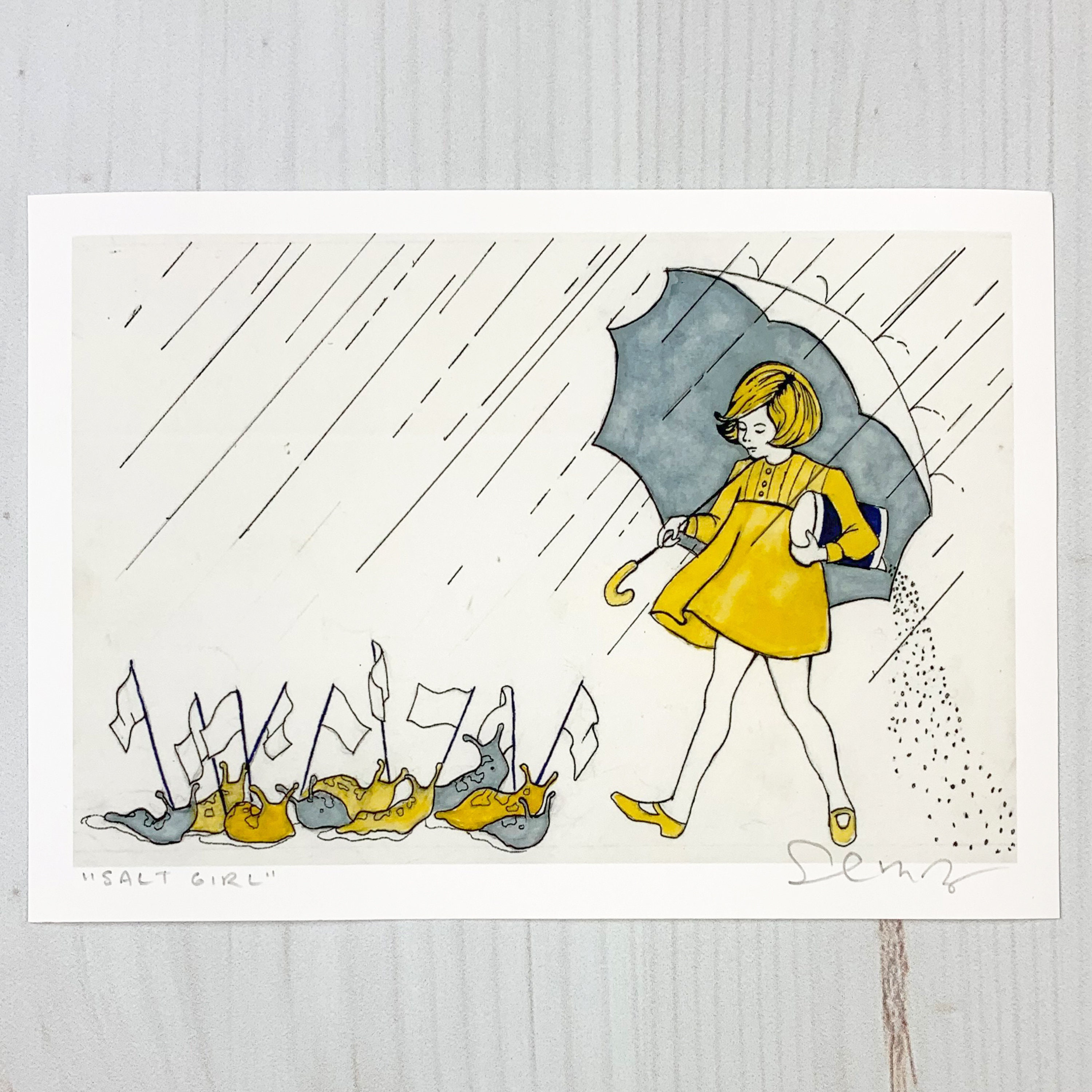 Salt Girl Mini Archival Print | Etsy