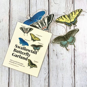 Swallowtail Butterfly Illustrated Garland | Etsy